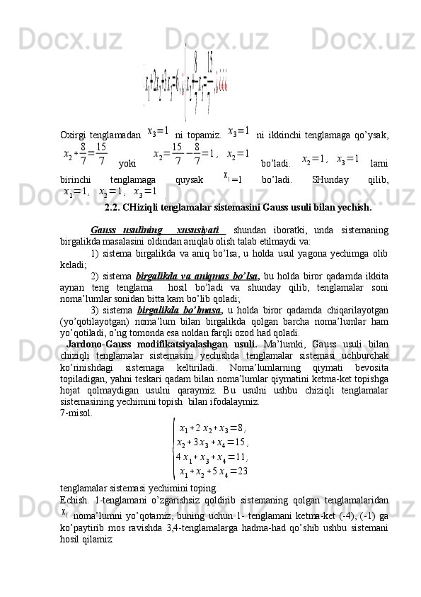 Chiziqli tenglamalar sistemasini yechishning teskari matritsa usuli ...